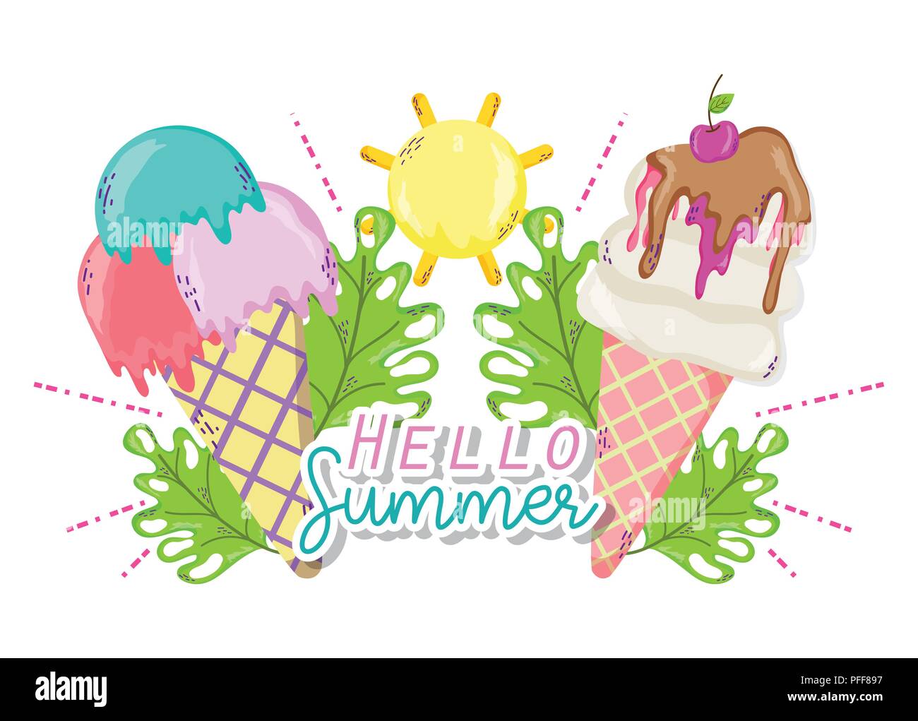 Vintage summer cartoons Cut Out Stock Images & Pictures - Alamy