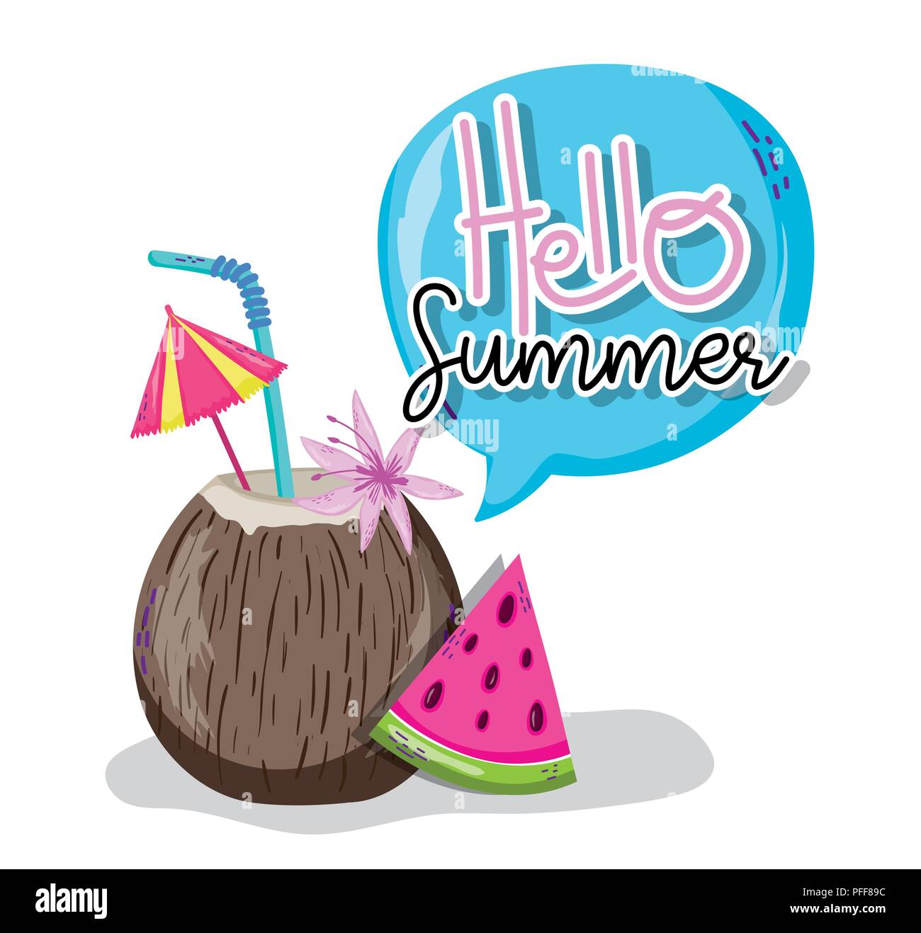 Hello summer cartoons Stock Vector Image & Art - Alamy