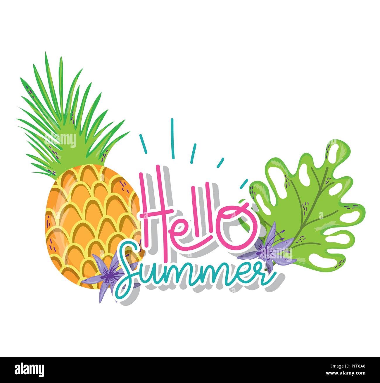 Hello summer cartoons Stock Vector Image & Art - Alamy