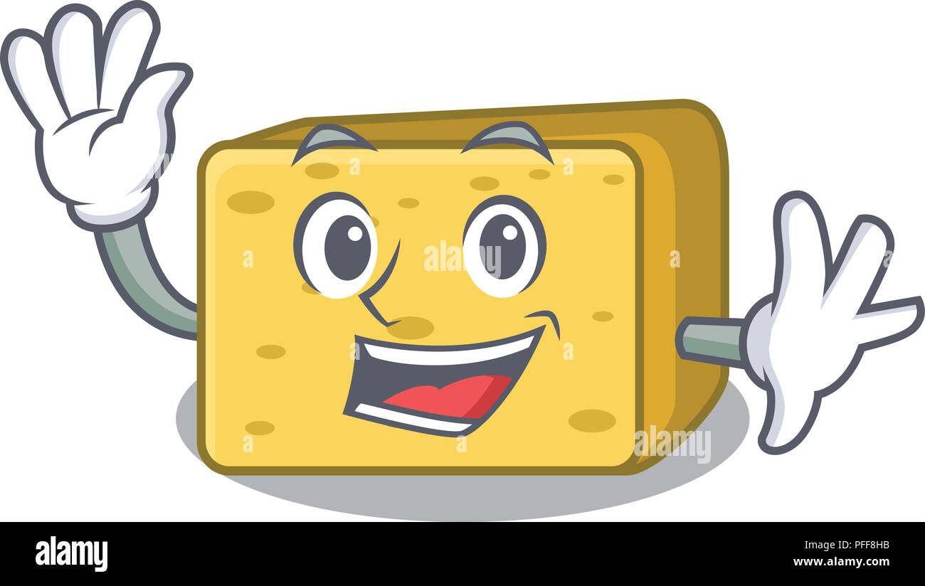 Waving character fresh gouda cheese Stock Vector Image & Art - Alamy