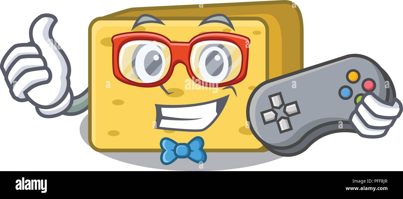 Gamer gouda cheese pieces cartoon Stock Vector Image & Art - Alamy