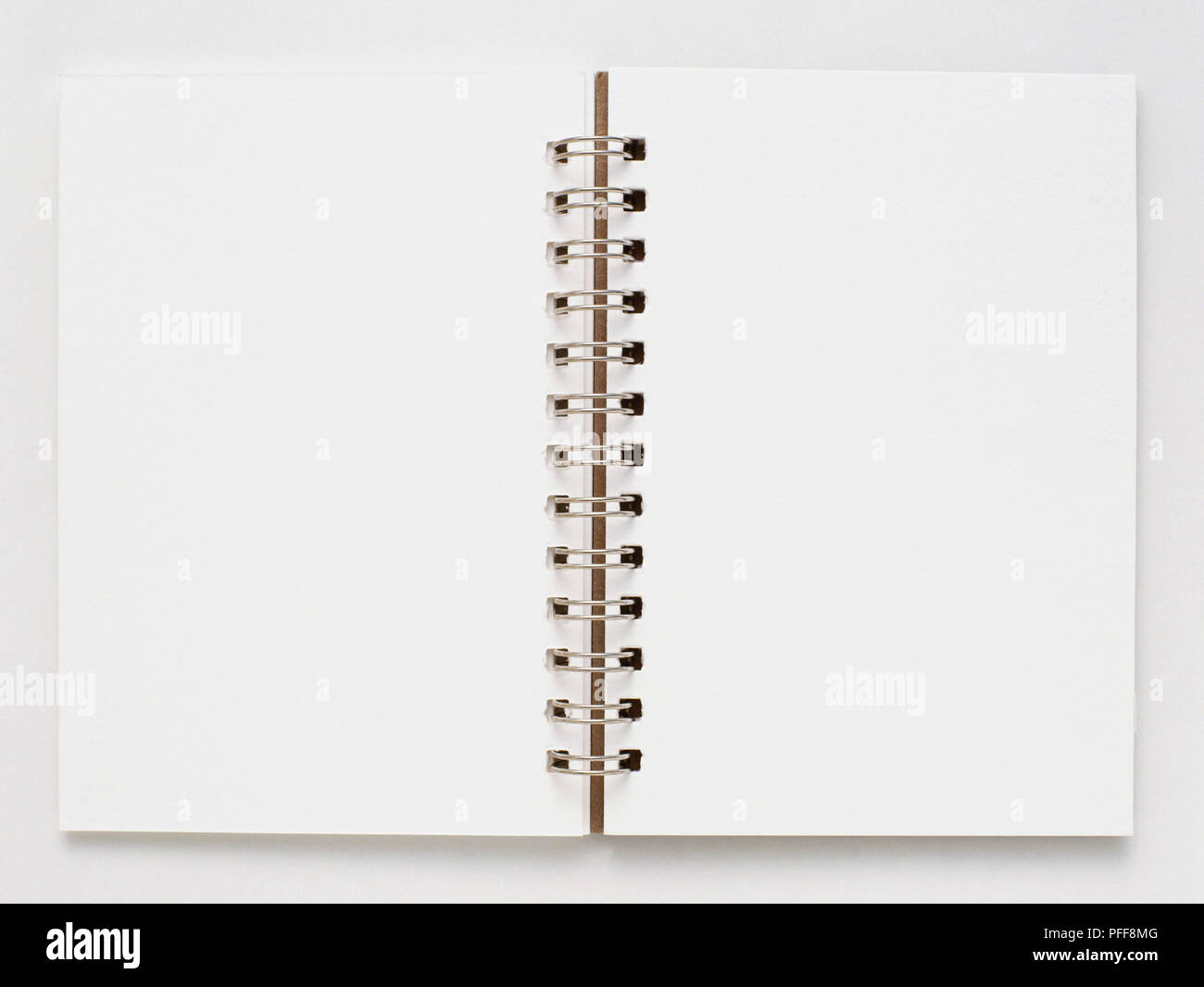 Spiral-bound notebook, open Stock Photo - Alamy