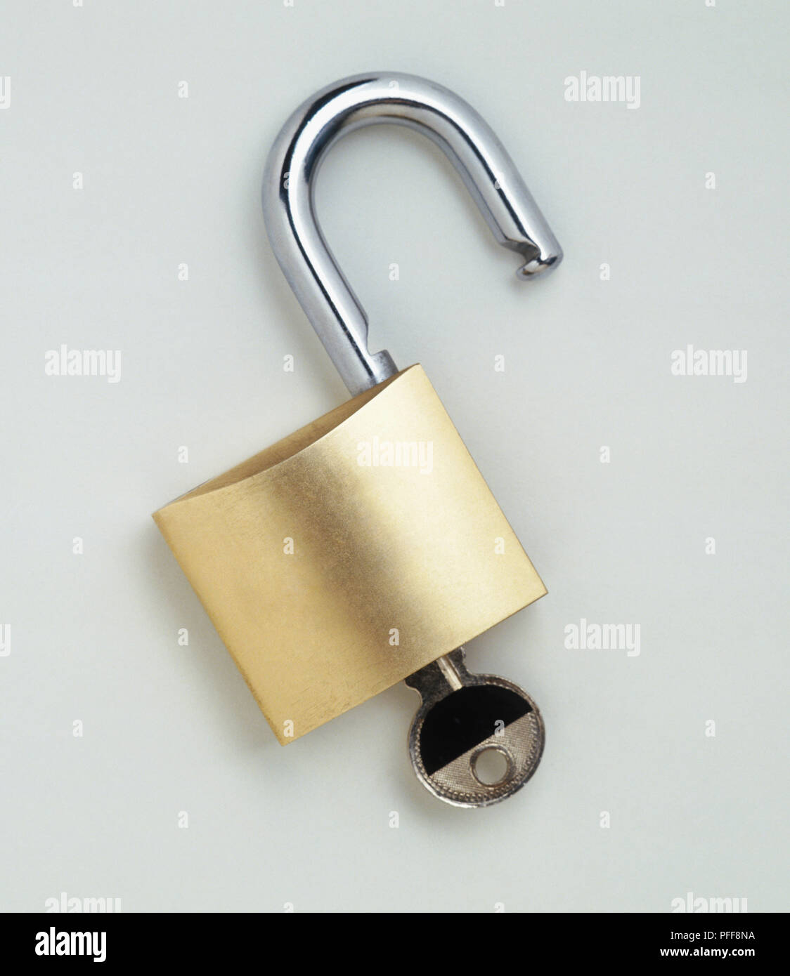 Metal padlock and key Stock Photo - Alamy