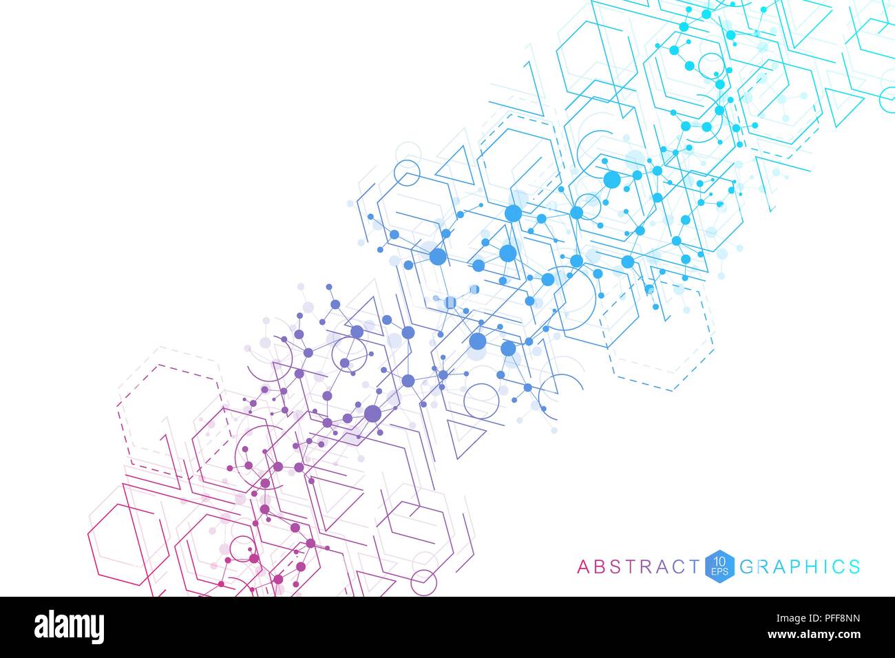 Structure Molecule And Communication Dna Atom Neurons Abstract Polygonal Structure With