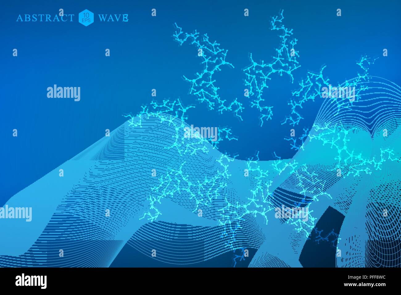 Abstract Wave Element For Designbig Data Visualization Background Modern Futuristic Virtual