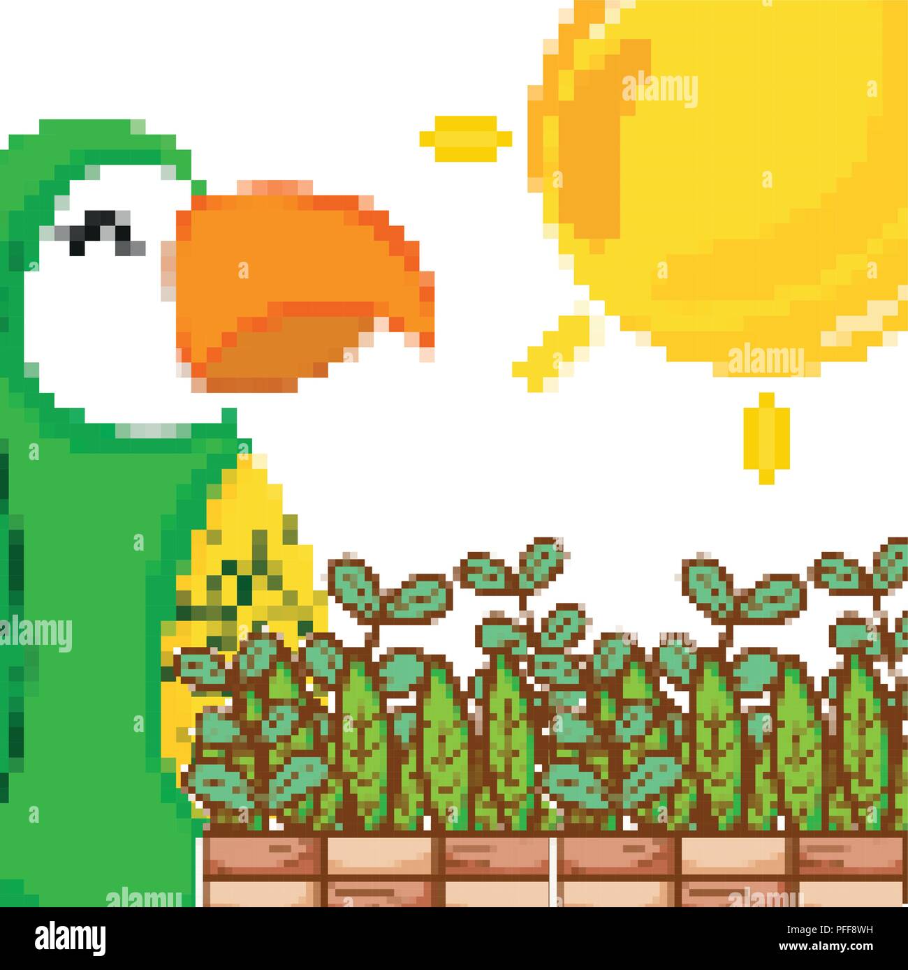 Pixel exotic birds Stock Vector Image & Art - Alamy