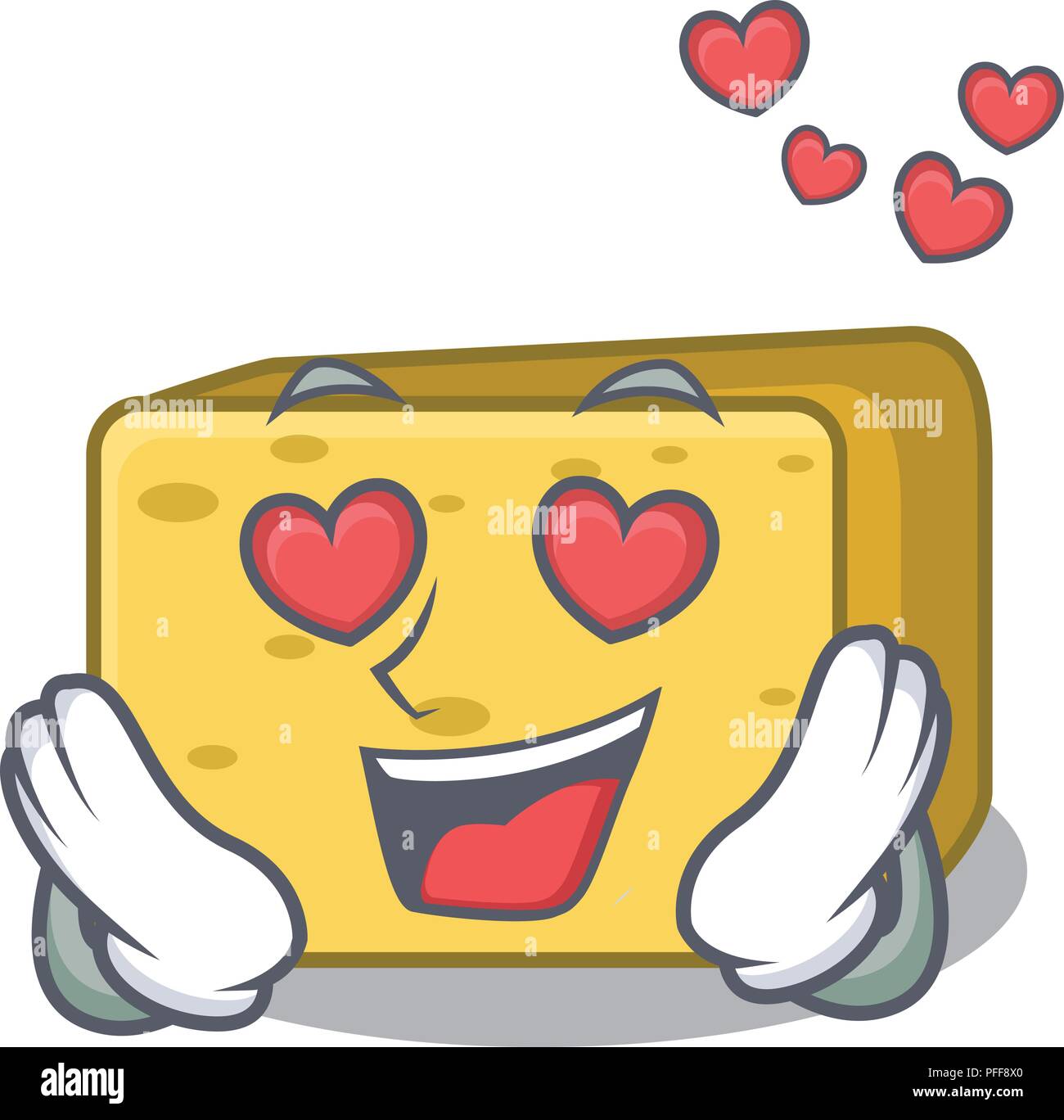 In love gouda cheese pieces cartoon Stock Vector Image & Art - Alamy