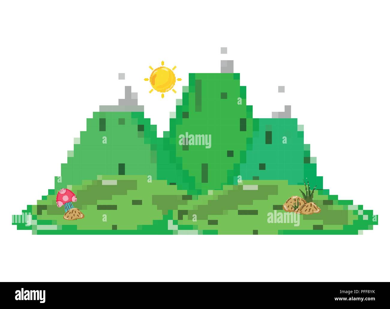 Pixelated forest scenery Stock Vector Image & Art - Alamy