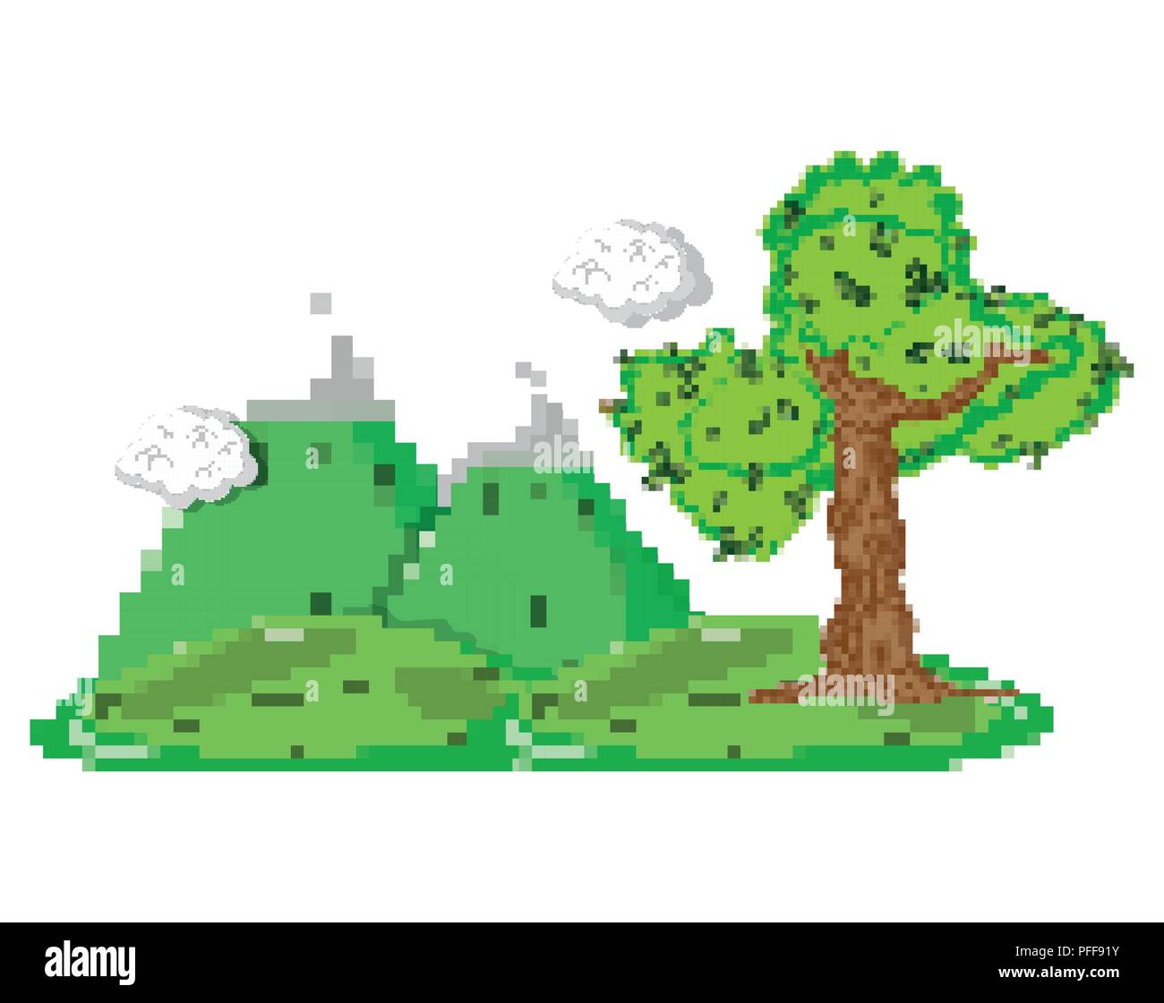 Pixelated forest scenery Stock Vector Image & Art - Alamy