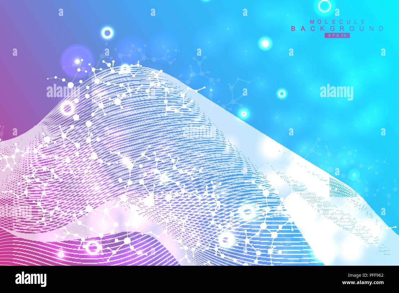 Modern futuristic background of the scientific hexagonal pattern. Virtual abstract background ...