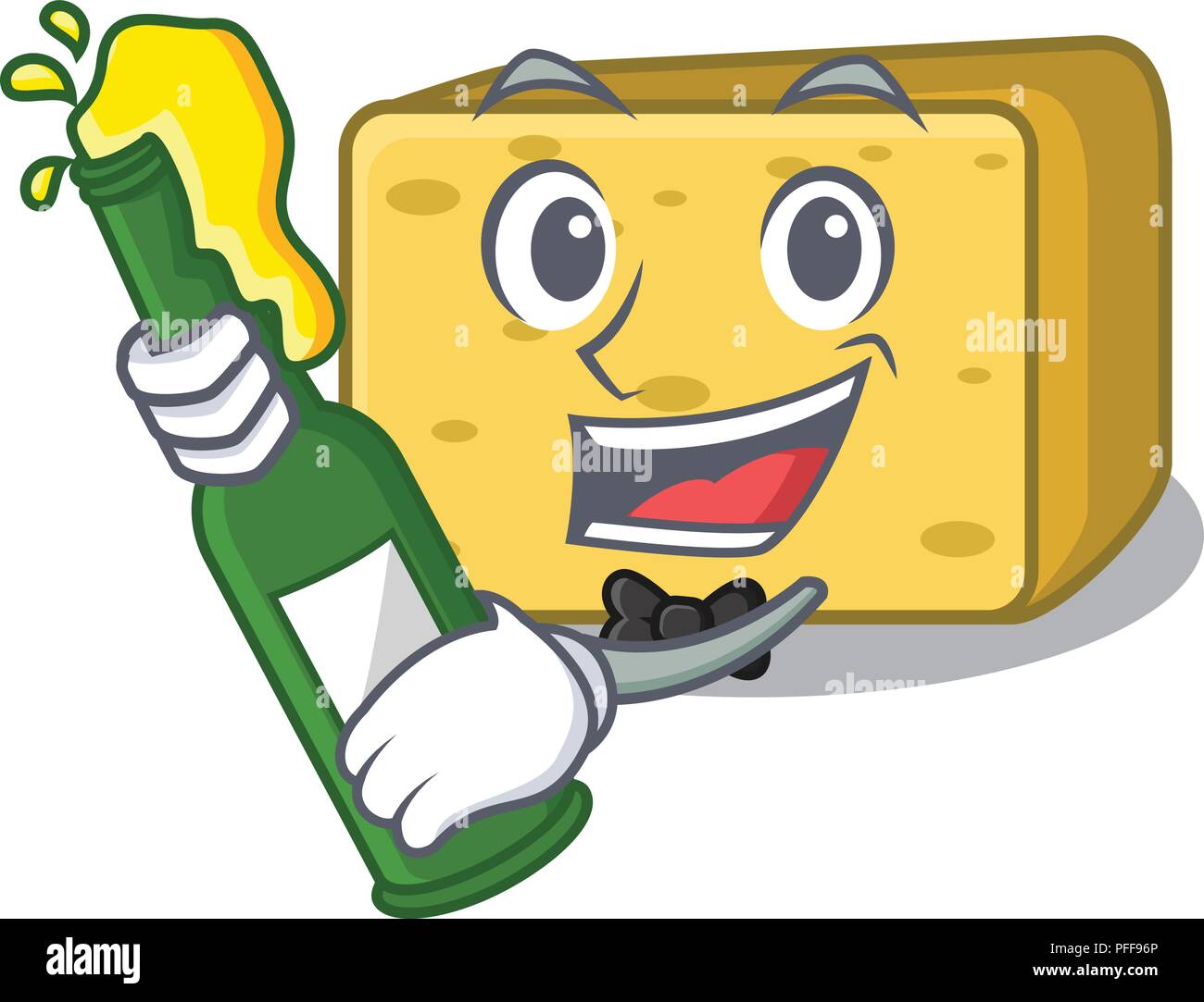 With beer gouda cheese mascot cartoon Stock Vector Image & Art - Alamy