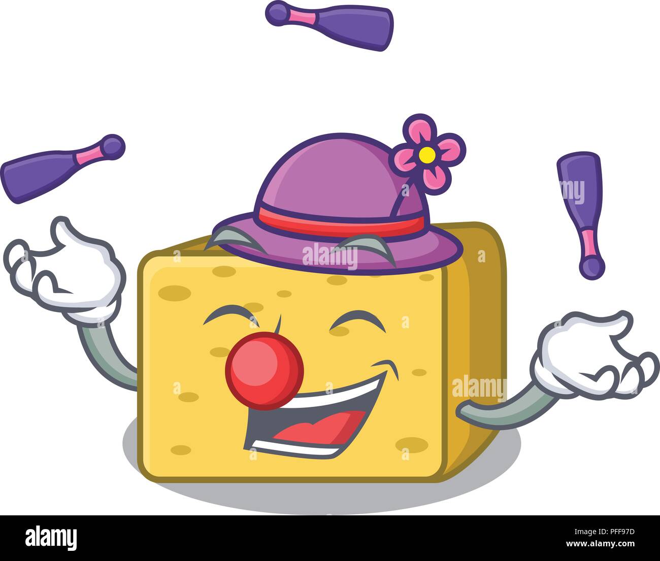Juggling gouda cheese mascot cartoon Stock Vector Image & Art - Alamy