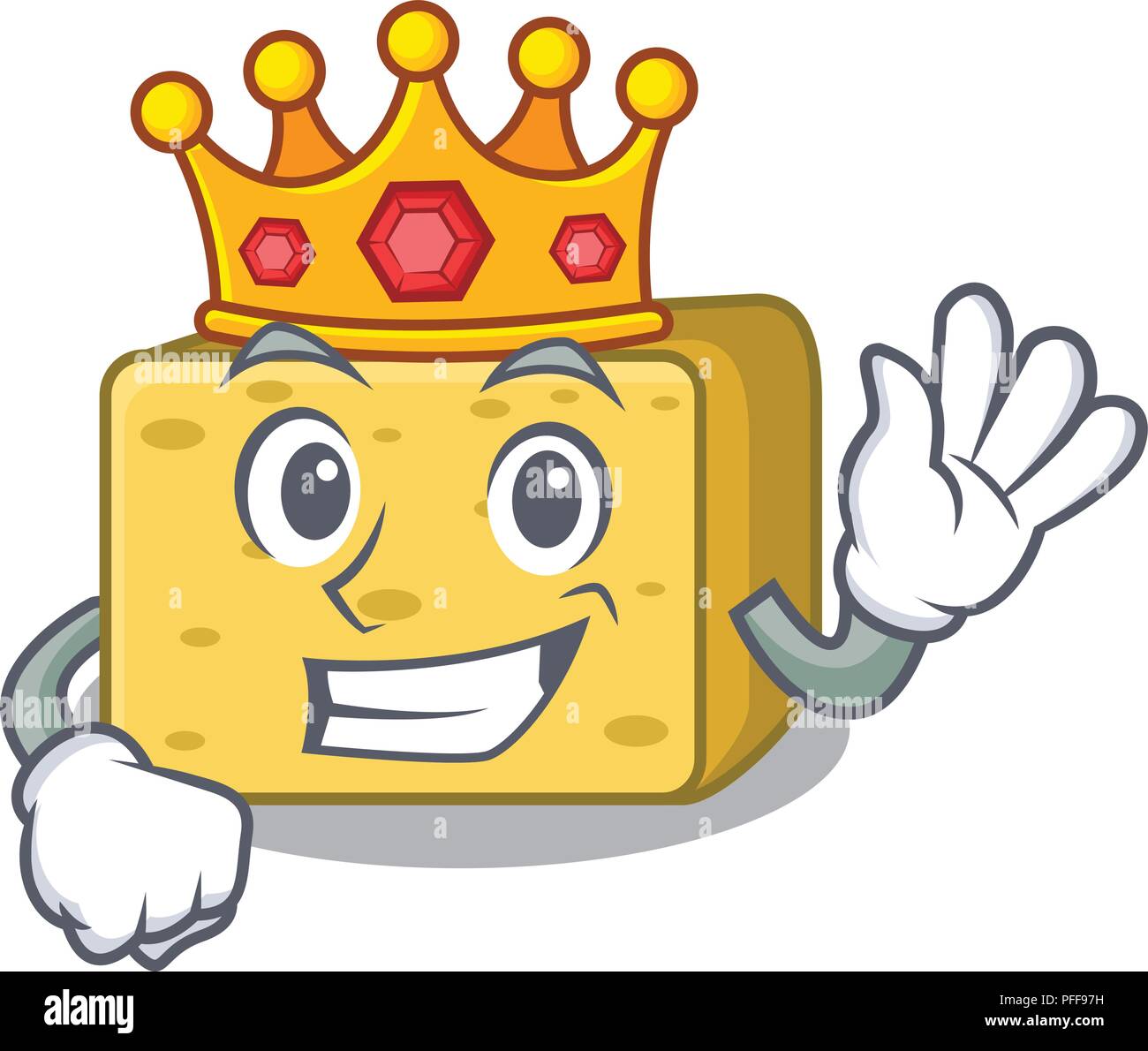 King gouda cheese mascot cartoon Stock Vector Image & Art - Alamy