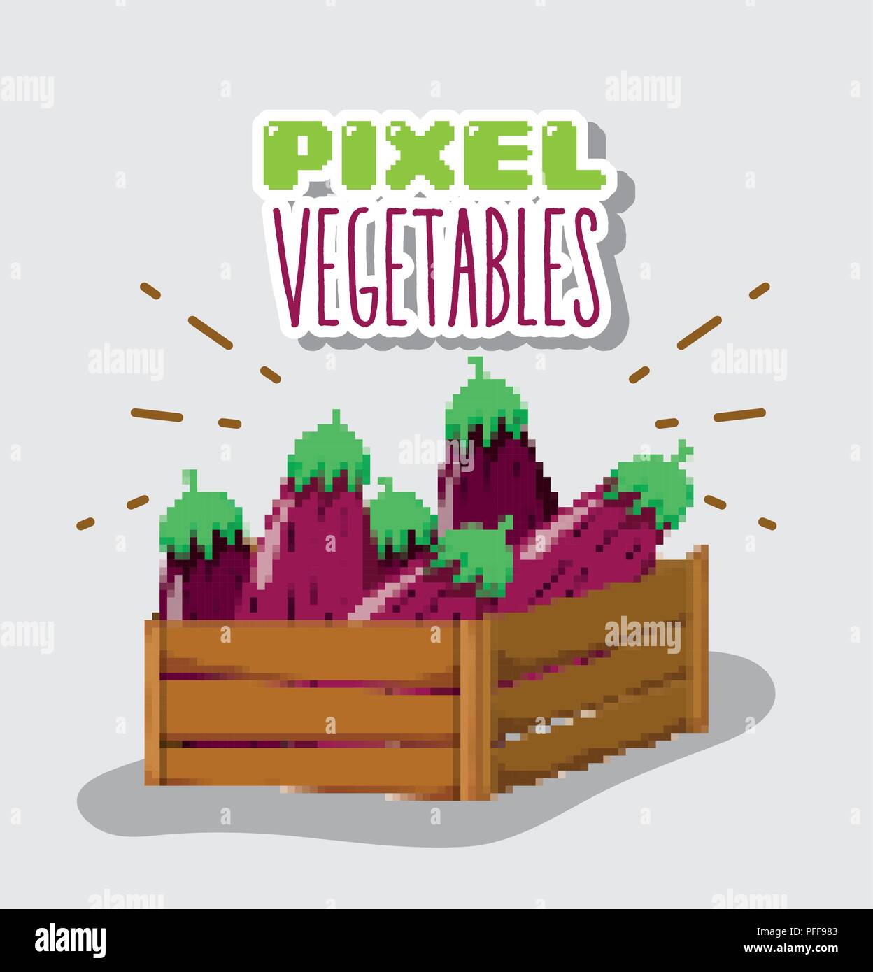 Pixel vegetables Stock Vector Images - Alamy