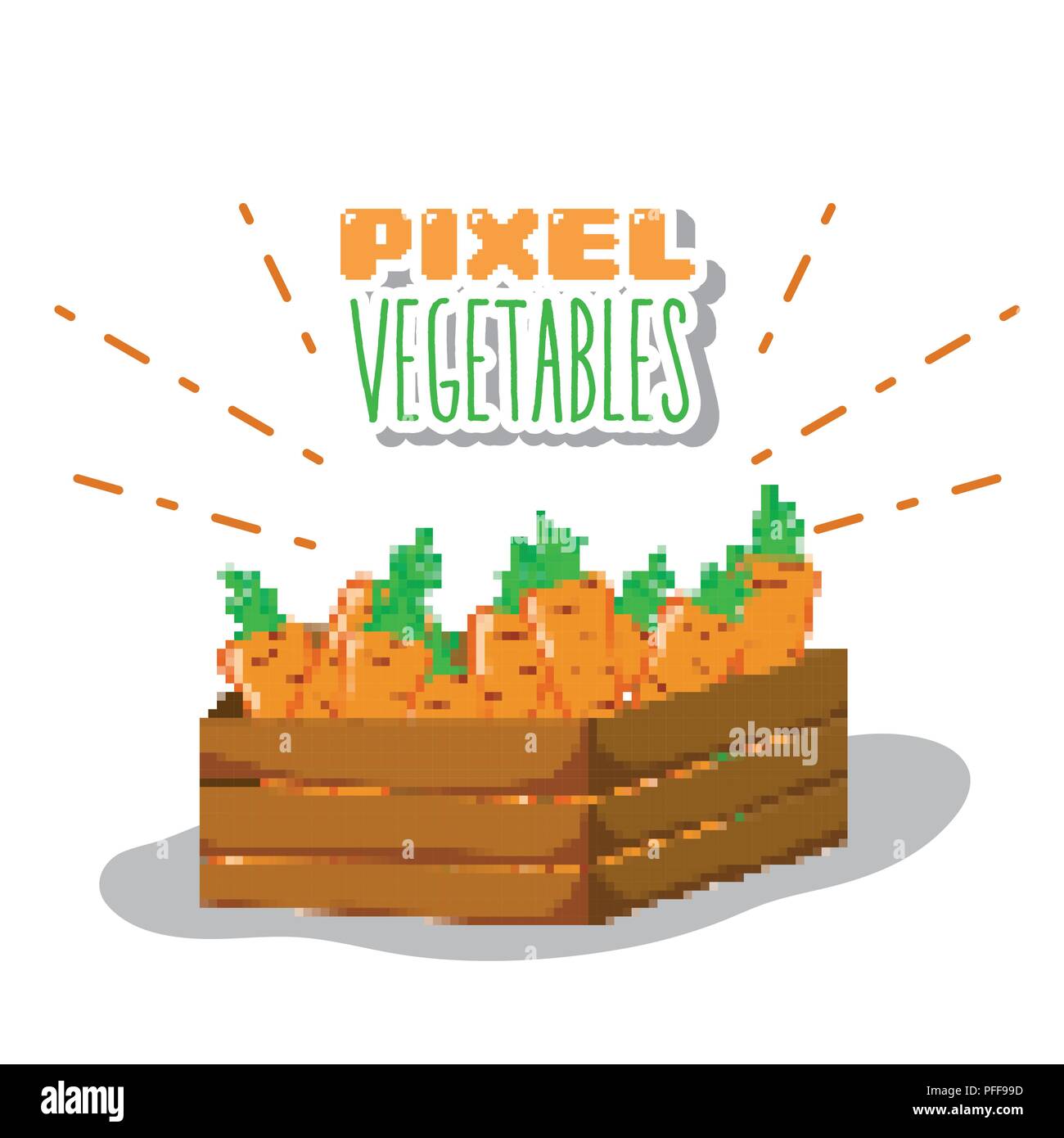 Pixel vegetables Stock Vector Images - Alamy