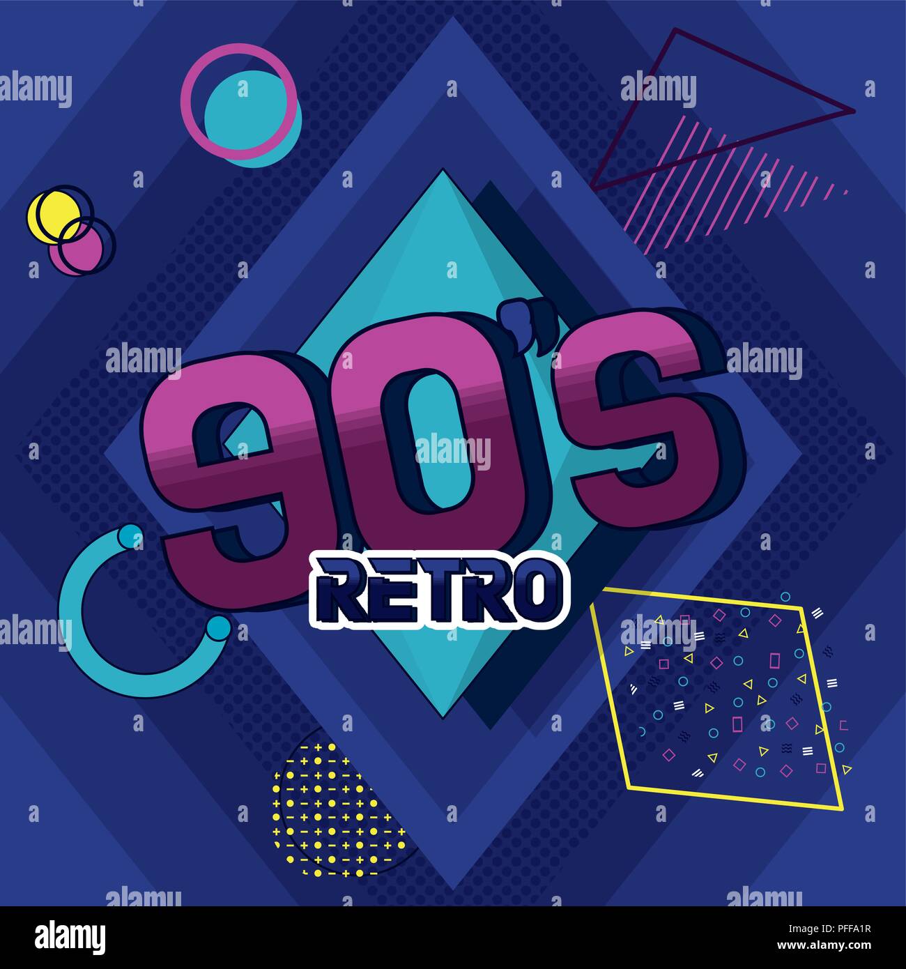 90s retro card design Stock Vector Image & Art - Alamy