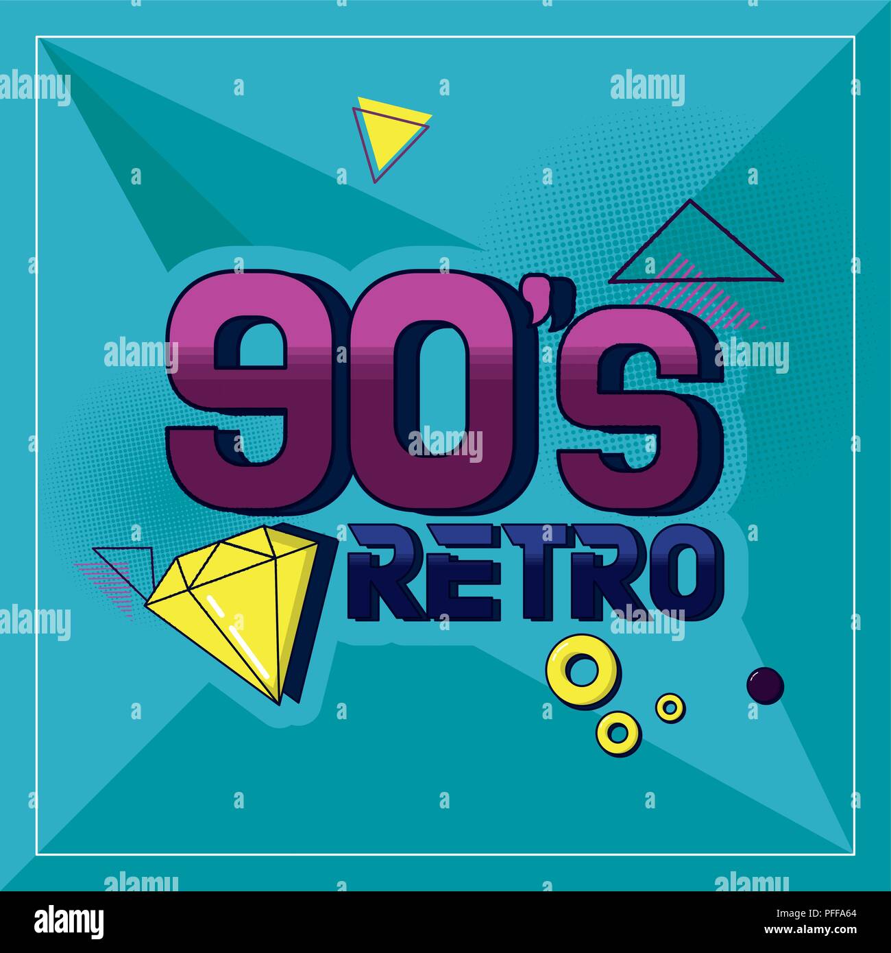 90s retro card design Stock Vector Image & Art - Alamy