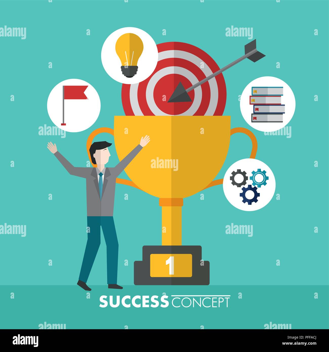 success concept winner card Stock Vector Image & Art - Alamy