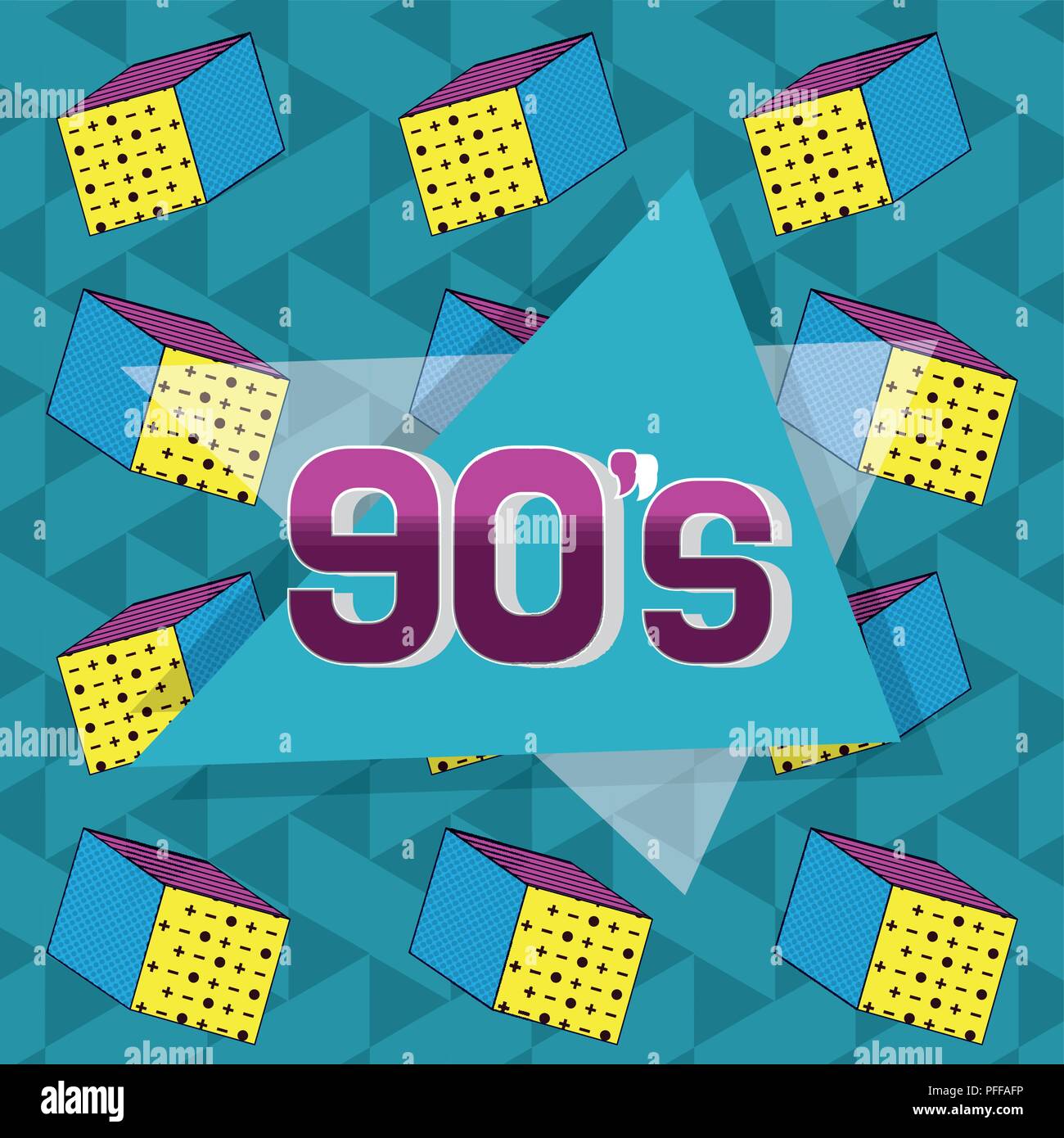 90s retro card design Stock Vector Image & Art - Alamy