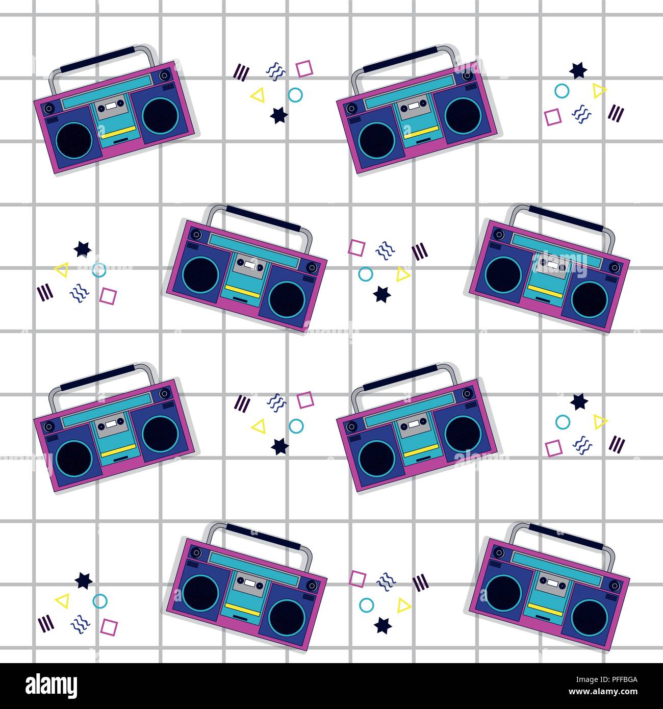 90s vintage pattern background Stock Vector Image & Art - Alamy