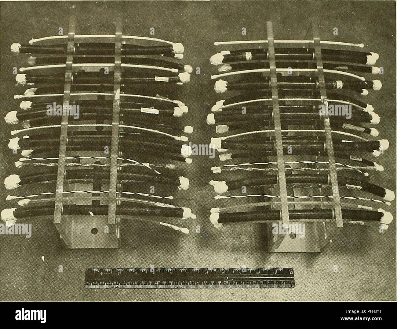 This image shows single and multi-conductor electrical cables before ...