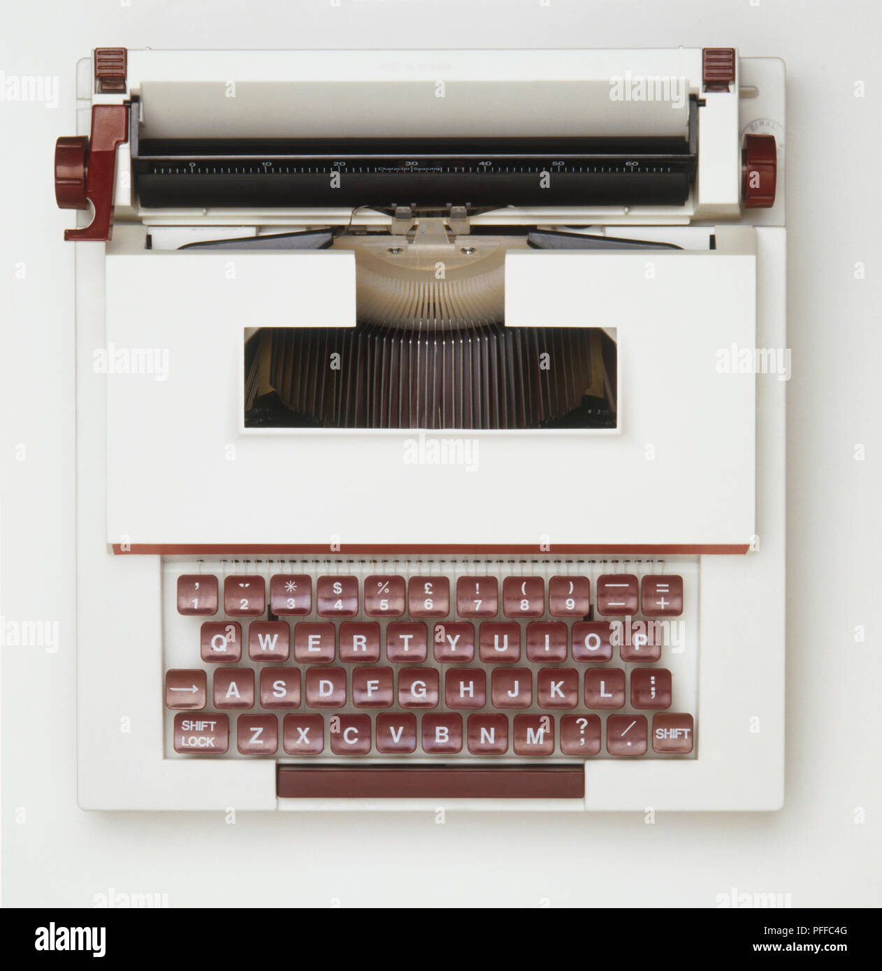 Typewriter, view from above Stock Photo - Alamy
