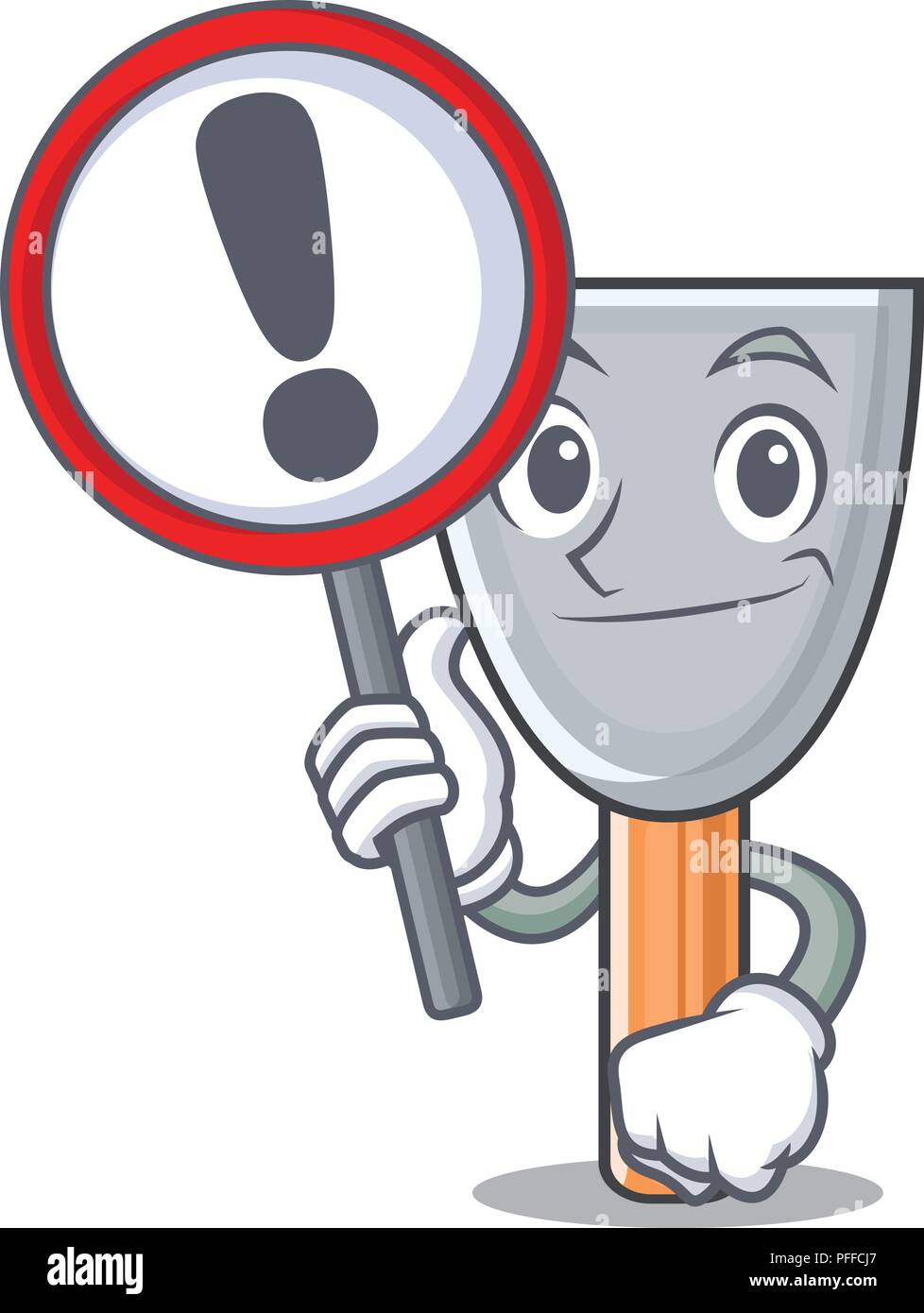 With sign putty blade character cartoon Stock Vector Image & Art - Alamy