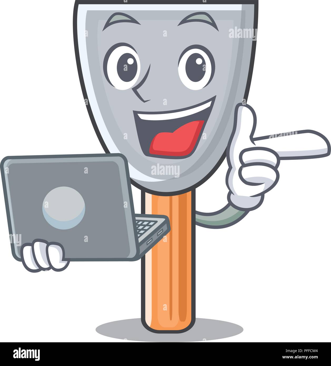 With laptop putty blade character cartoon Stock Vector Image & Art - Alamy