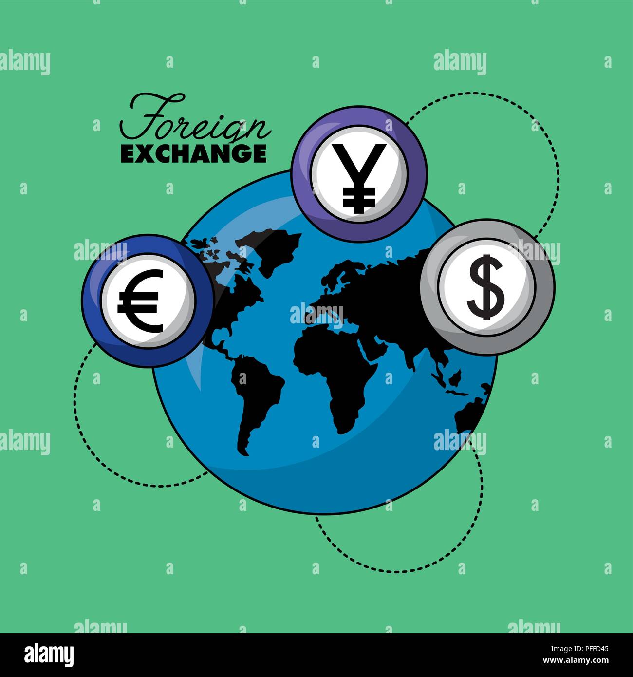 Foreign currency exchange counter Stock Vector Images - Alamy
