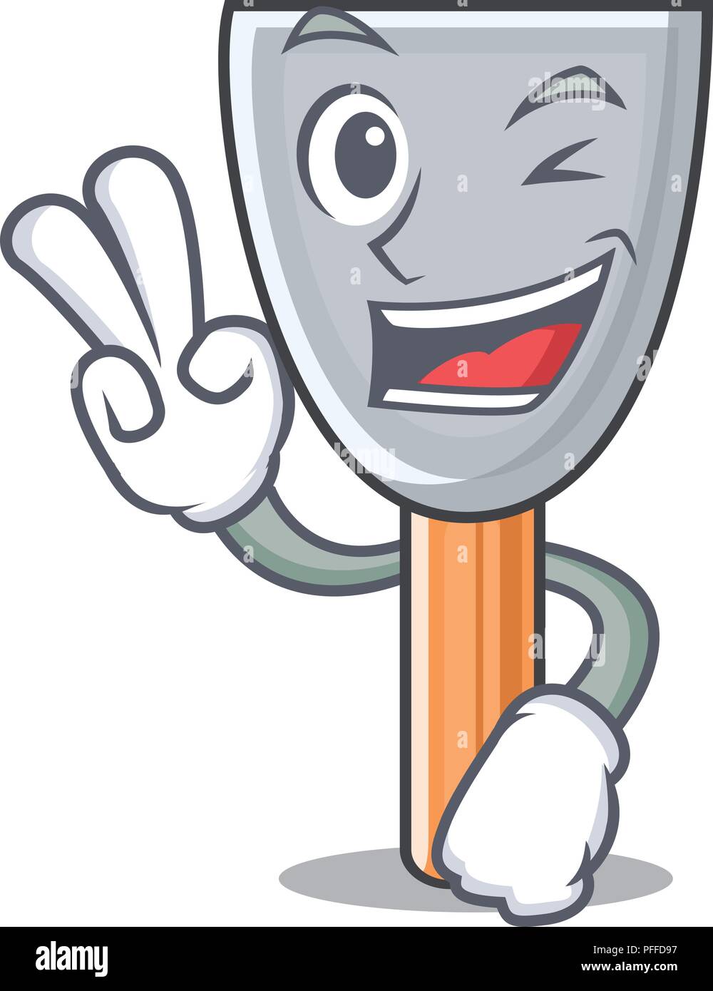 Two finger character putty knife isolated Stock Vector Image & Art - Alamy