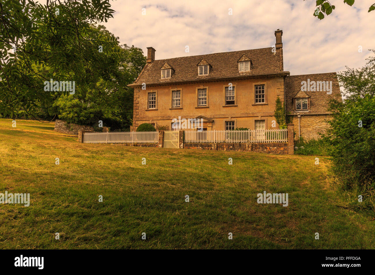 Edwardian House on the edge of Caudle Green Stock Photo - Alamy