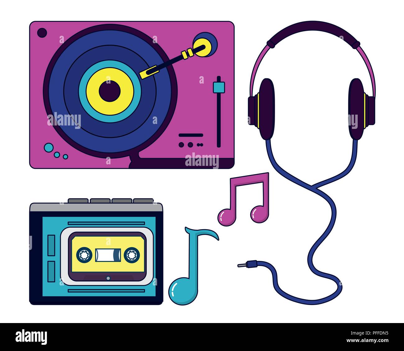 Media advertising elements collection Cut Out Stock Images & Pictures ...