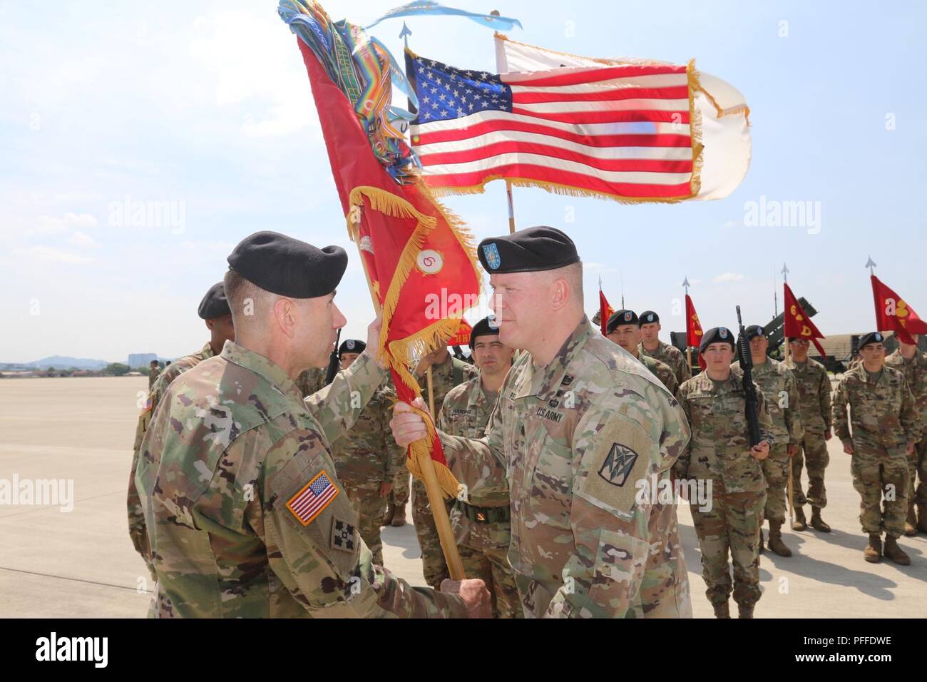 Col. Richard Wright, 35th Air Defense Artillery Brigade commander ...