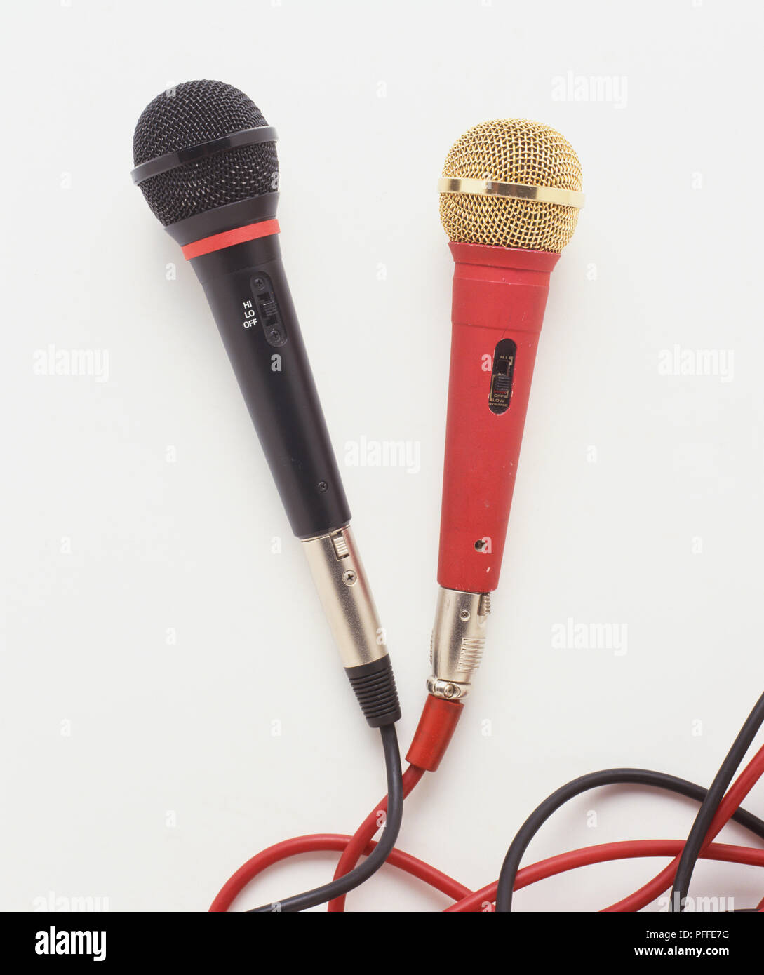 Microphone on wire Stock Photo - Alamy