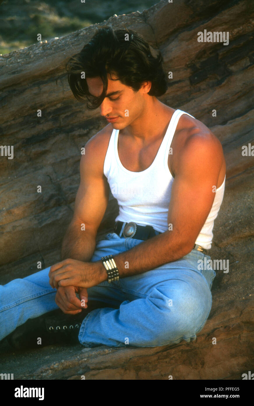 MOJAVE DESERT, CA - JULY 18: (EXCLUSIVE) Actor Johnathon Schaech poses ...