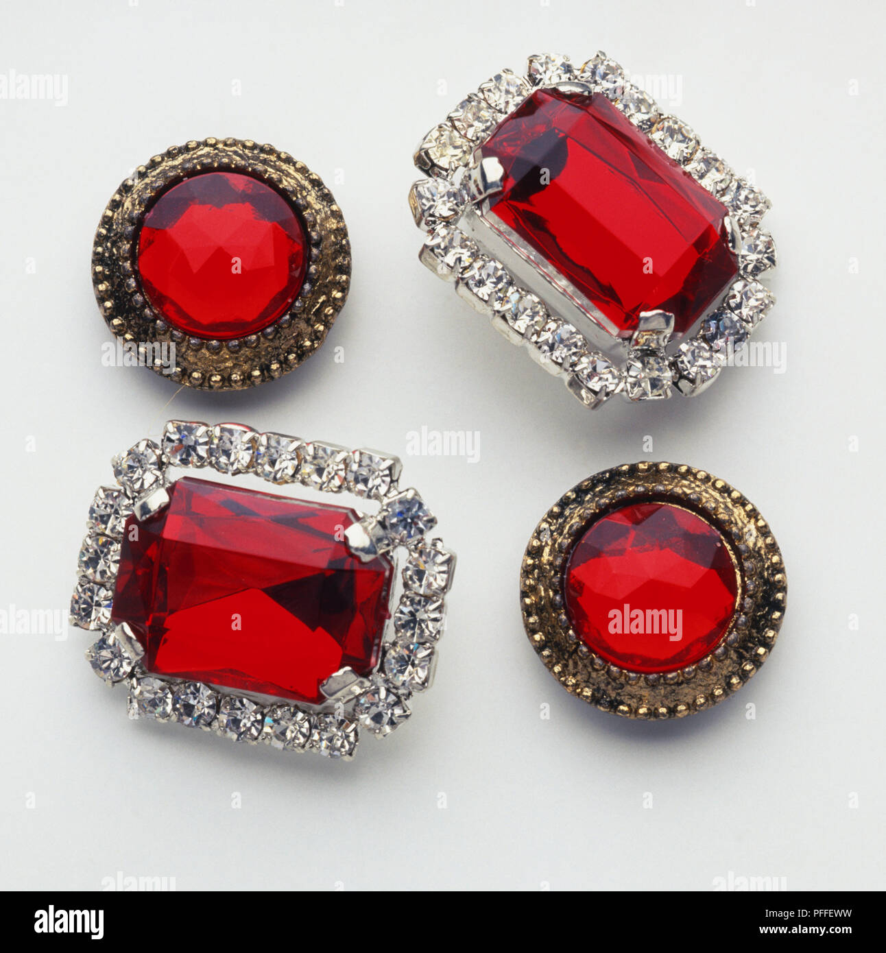 Four small red rubys Stock Photo - Alamy