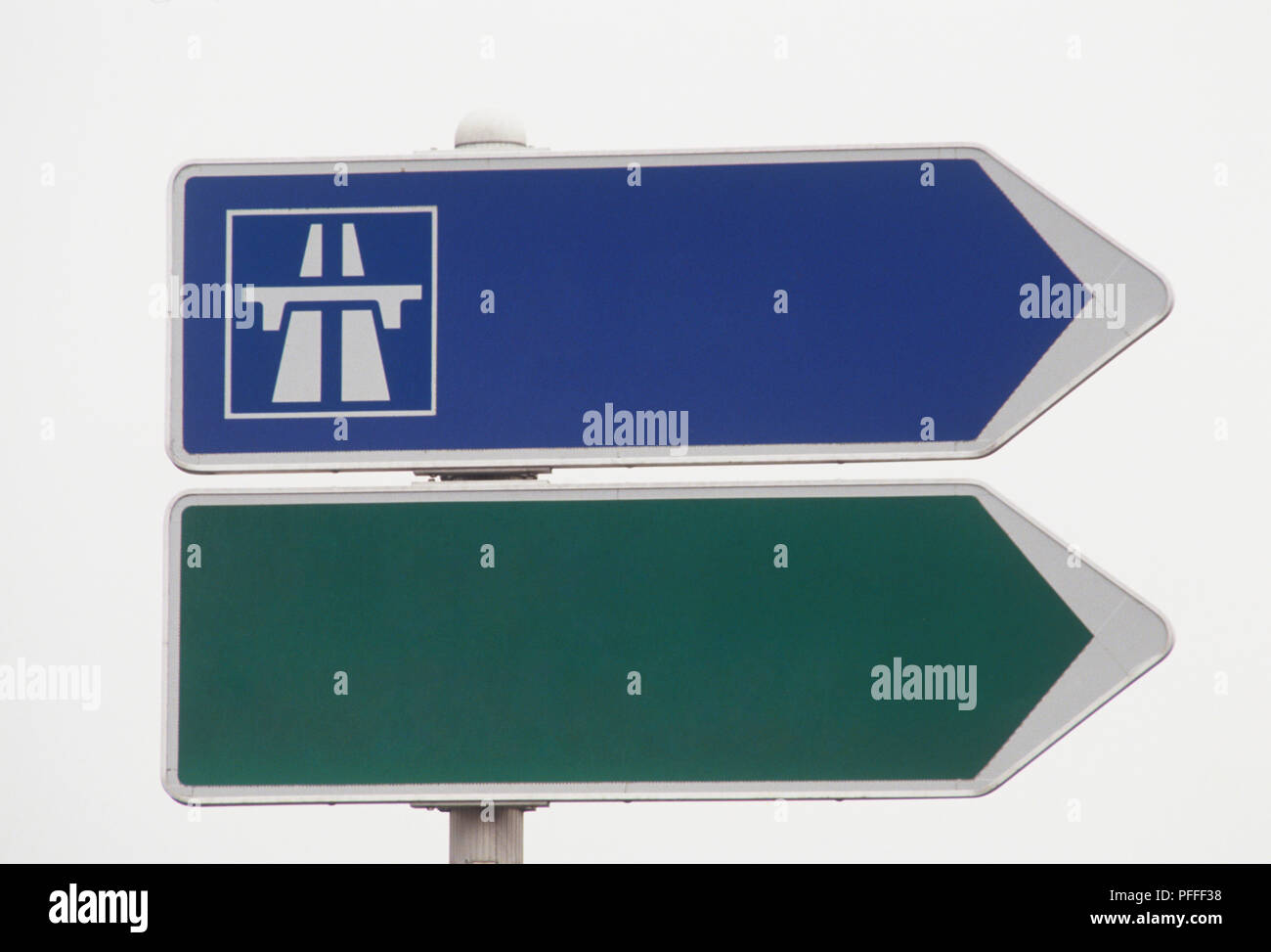 Motorway and road signs Stock Photo - Alamy