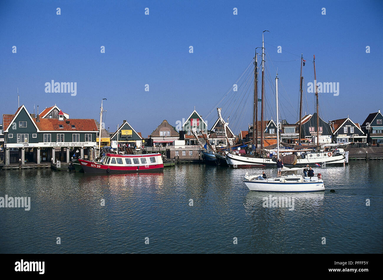 Holland, Volendam's Marina, yachts and pleasure boats Stock Photo - Alamy