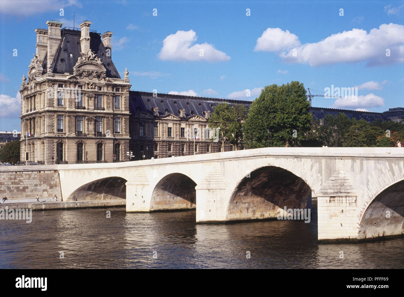 France, Paris, Tuileries Quarter, Pont Royal from the left bank across ...