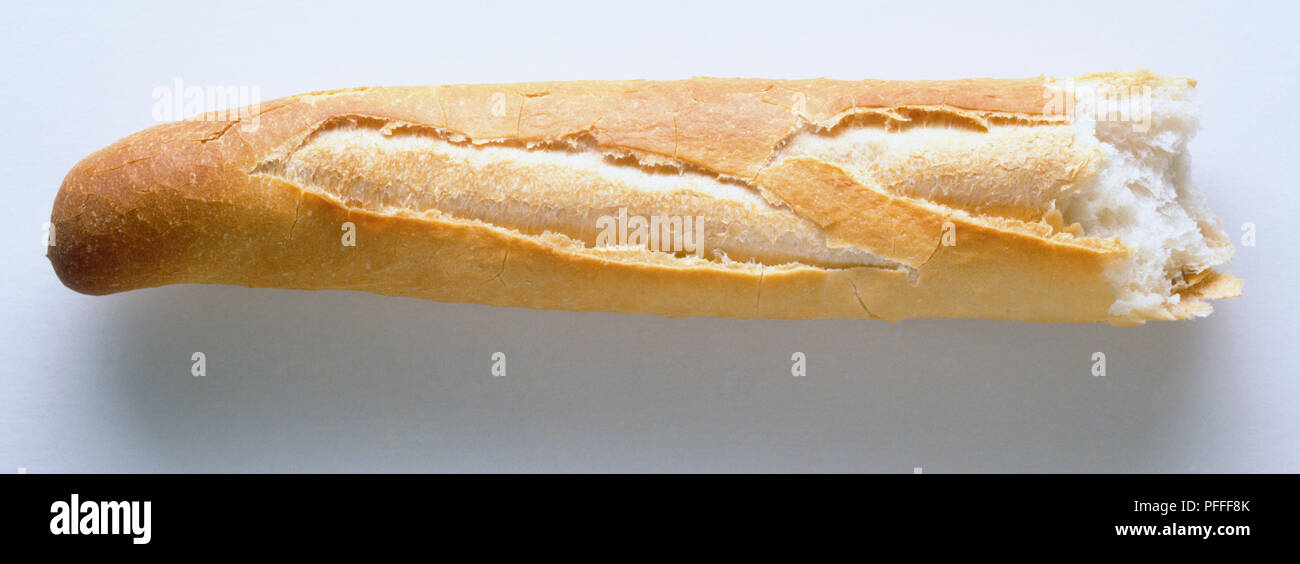 Half a baguette, side view Stock Photo - Alamy