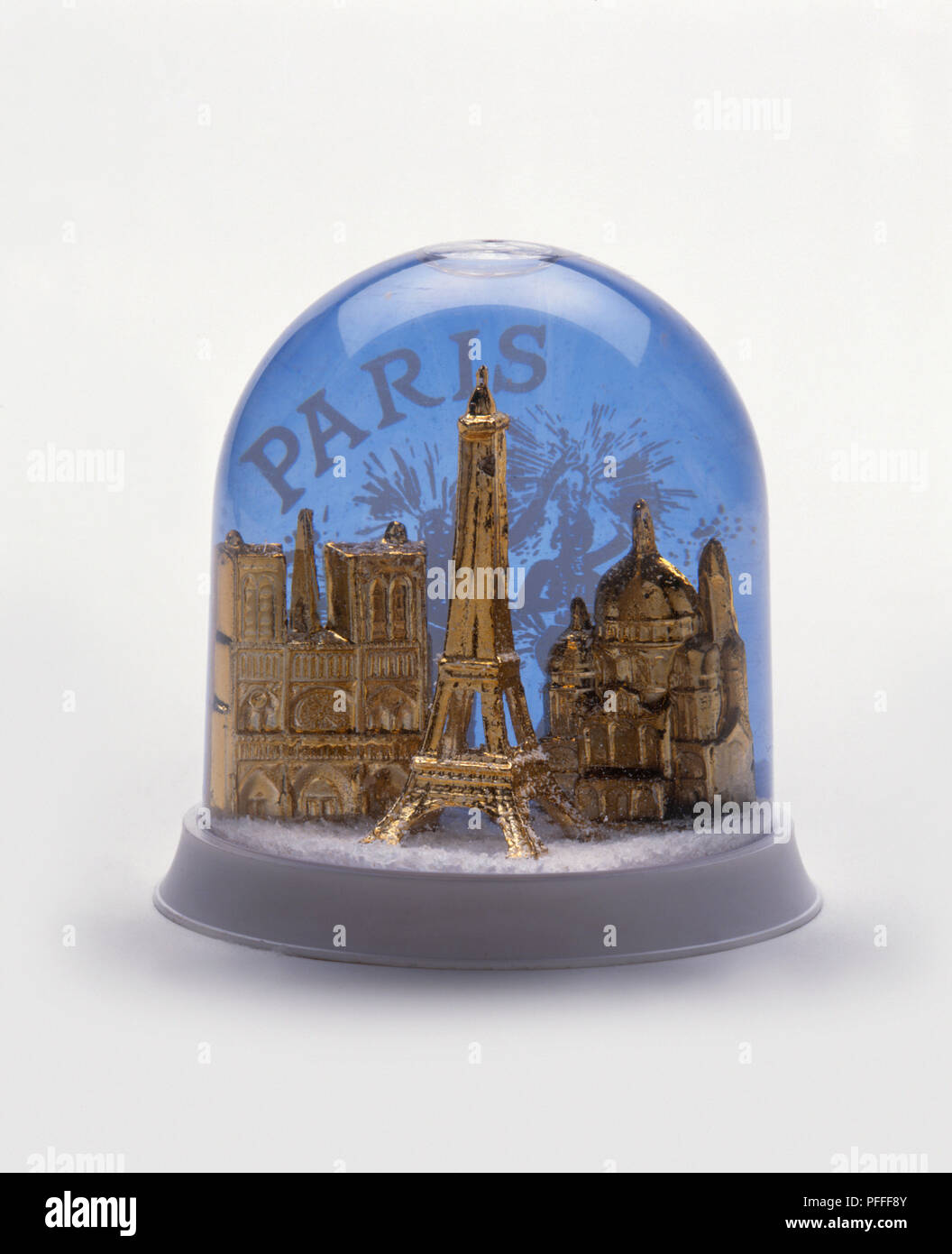 Snow shaker showing Paris landmarks Stock Photo - Alamy