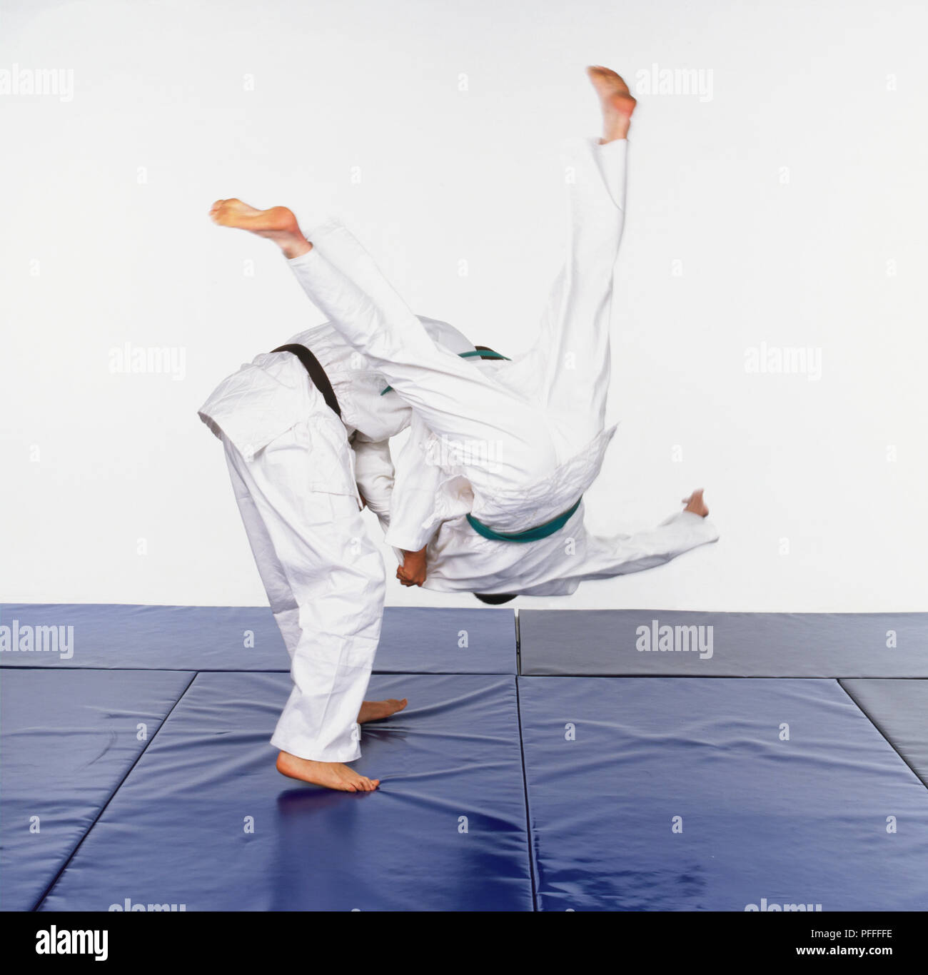 The opponent is thrown over the shoulder Stock Photo - Alamy