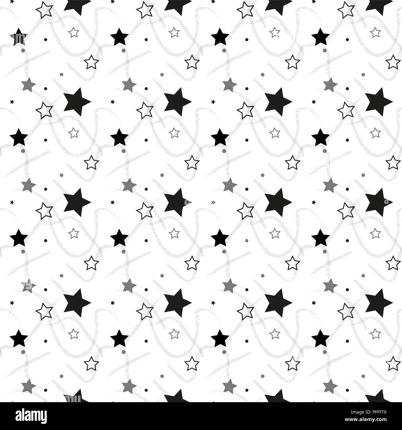 Stars Seamless Pattern. The vector image. Starry night sky Stock Vector ...