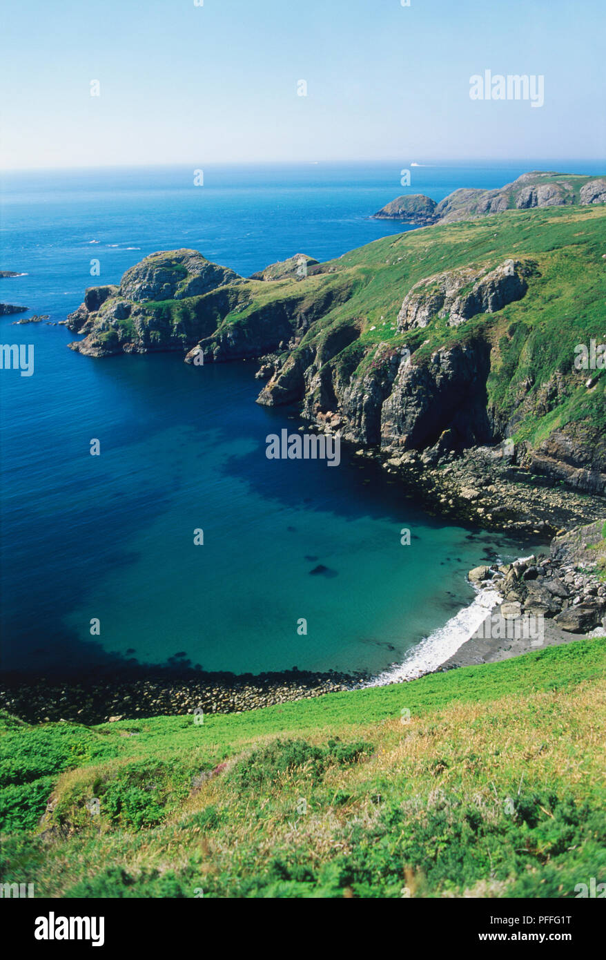 Great Britain, Wales, the cliffs of the Pembrokeshire Coast National ...