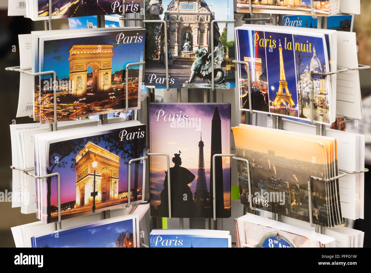 Paris postcards - Postcards of Paris sold on the street. France, Europe ...