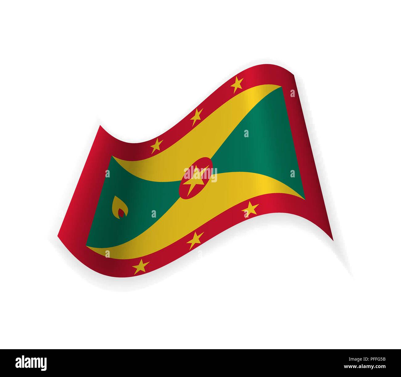 Flag Of Grenada. Country National symbol. Vector illustration Stock ...