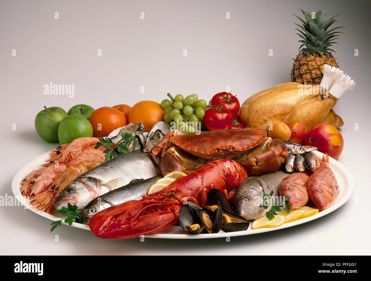 Fruit vegetables meat fish hi-res stock photography and images - Alamy