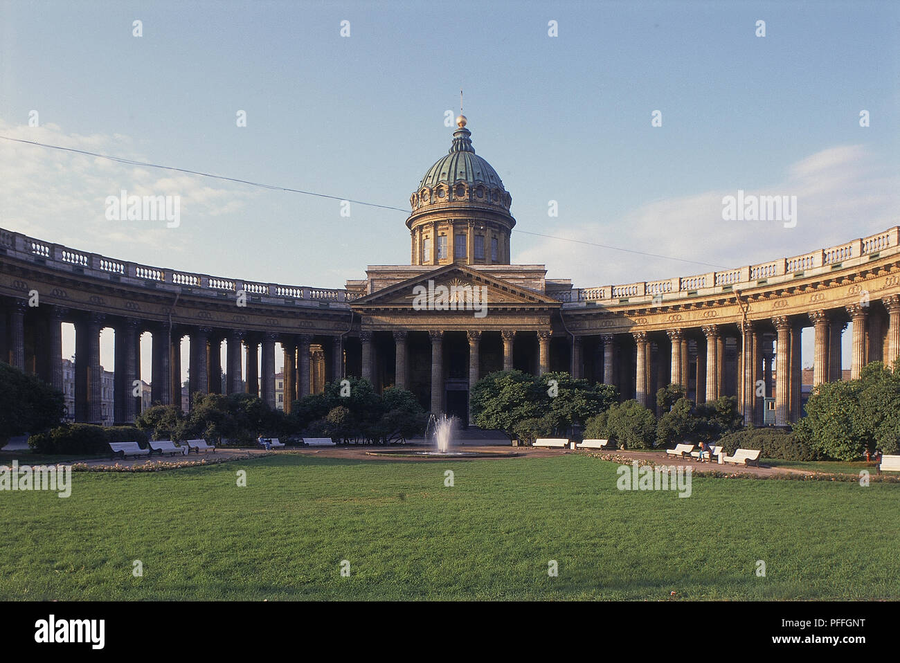 Russia, St Petersburg, Kazan Cathedral, colonnade of Corinthian columns, facing Nevsky Prospekt ...
