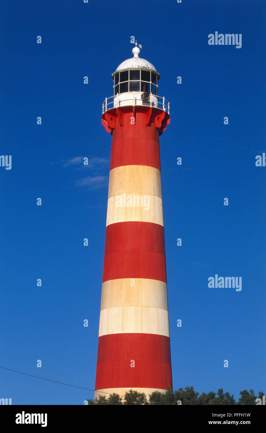 Geraldton's Point Moore Lighthouse with it's distinctive red and white ...