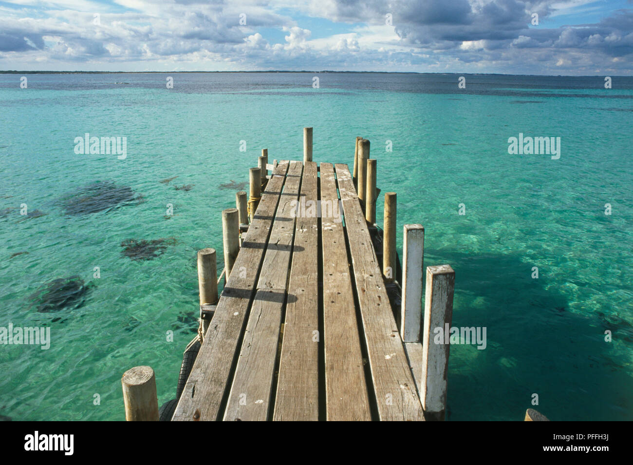 Australia, Western Australia, Augusta, Flinders Bay, old wooden jetty ...